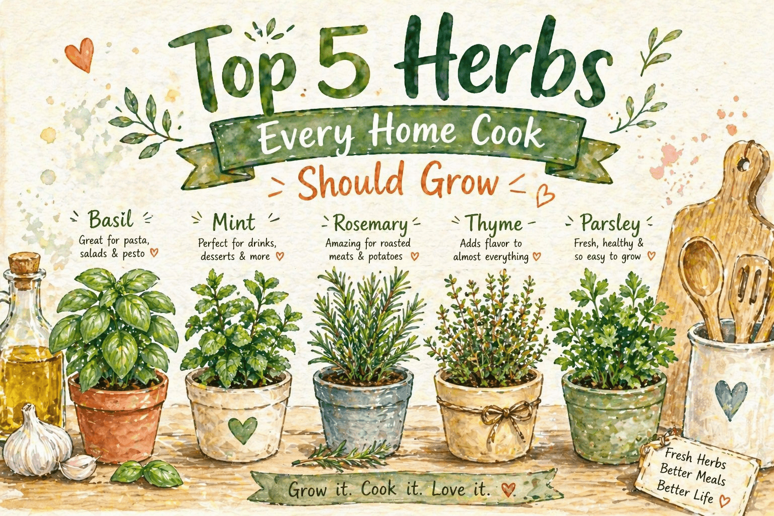 Top 5 Herbs Every Home Cook Should Grow – GreenSeedGarden